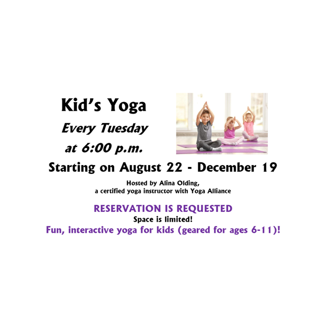 Kids Yoga Classes - St. Marys Community Public Library