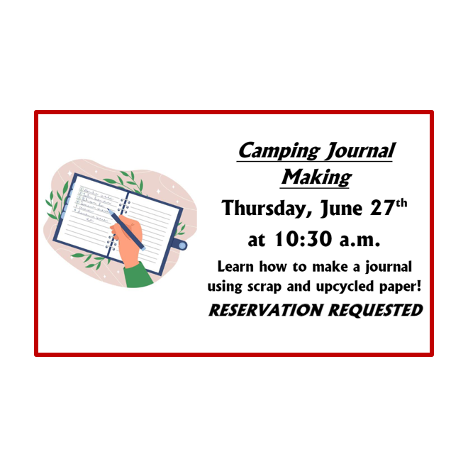 Camping Journal Craft - St. Marys Community Public Library