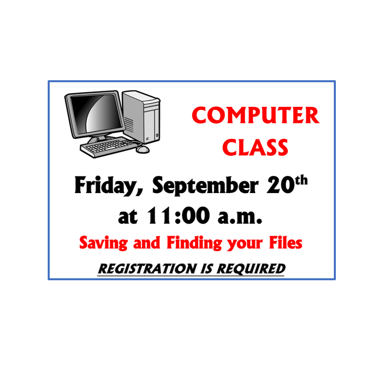 Computer Class – Saving and Finding your Files - St. Marys Community ...